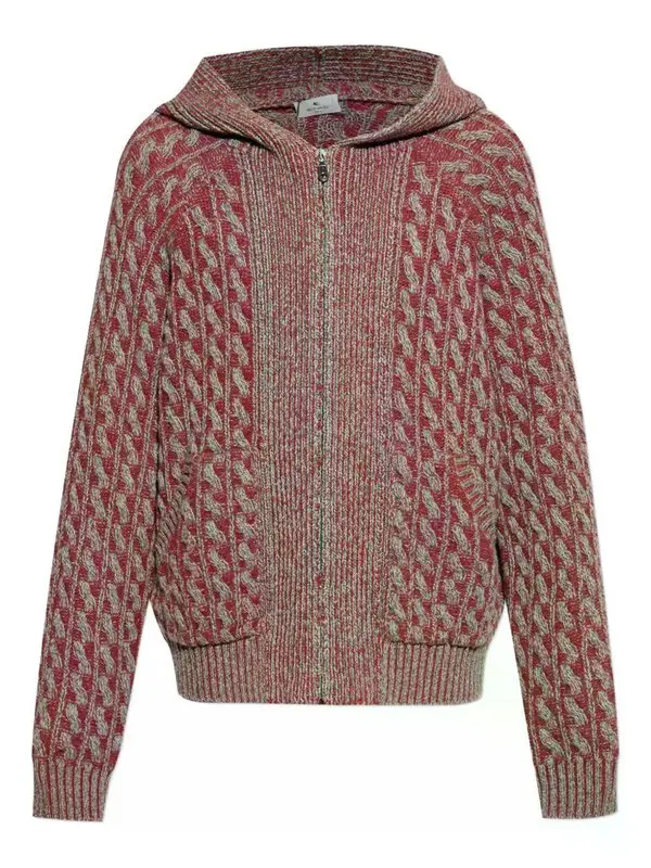 Etro Cable-knit Zip-up Hoodie