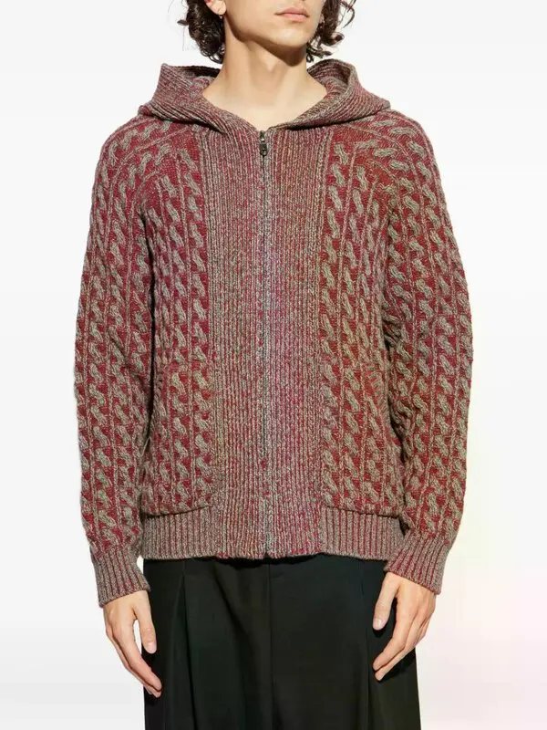 Etro Cable-knit Zip-up Hoodie