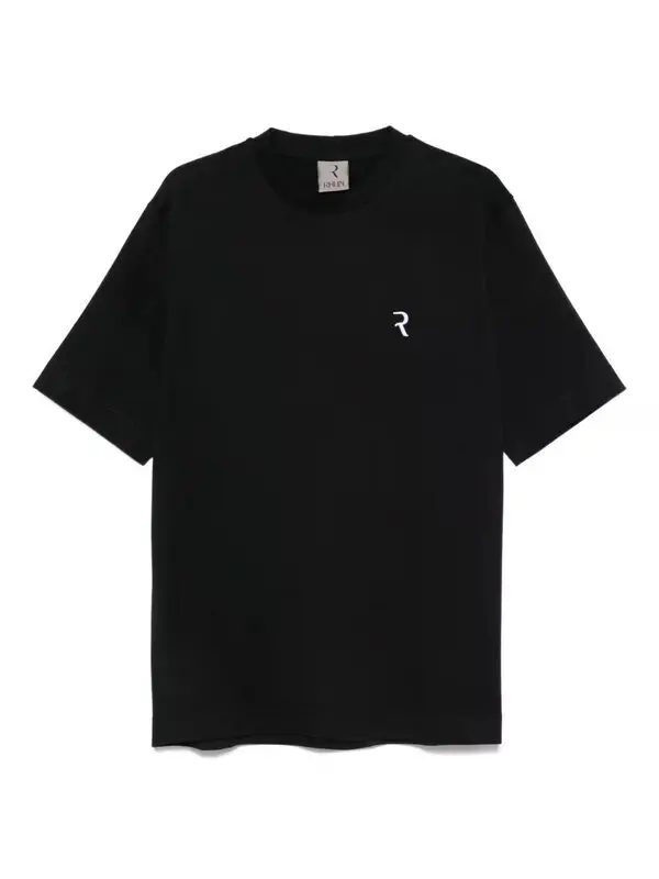 RHUN Logo-embroidered Cotton T-shirt - Black