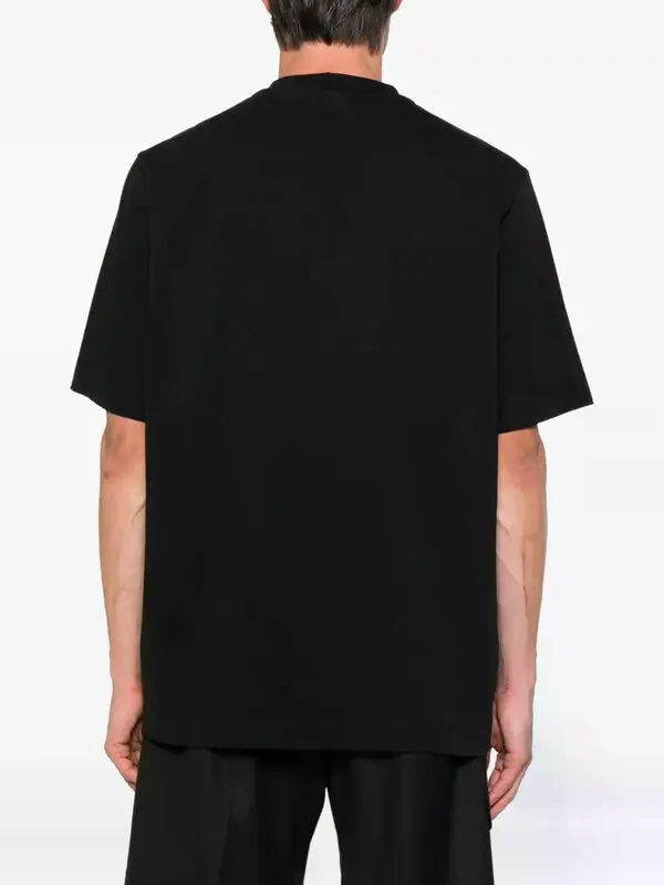 RHUN Logo-embroidered Cotton T-shirt - Black