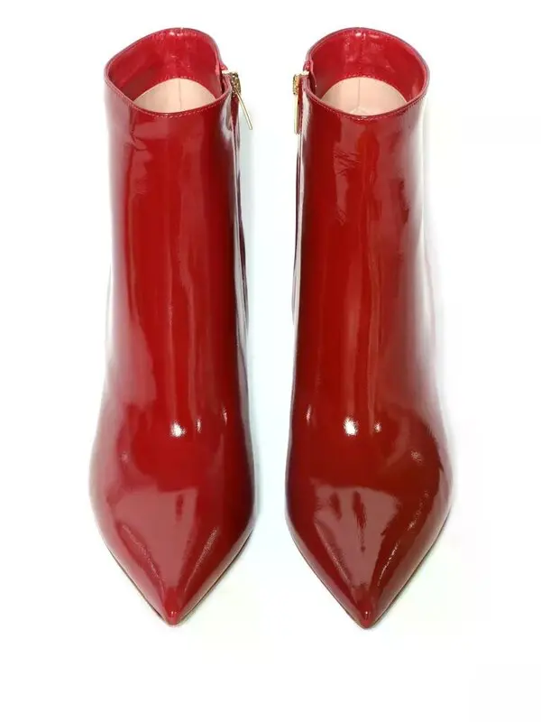 GIANVITO ROSSI Patent Leather Pointed-toe Boots