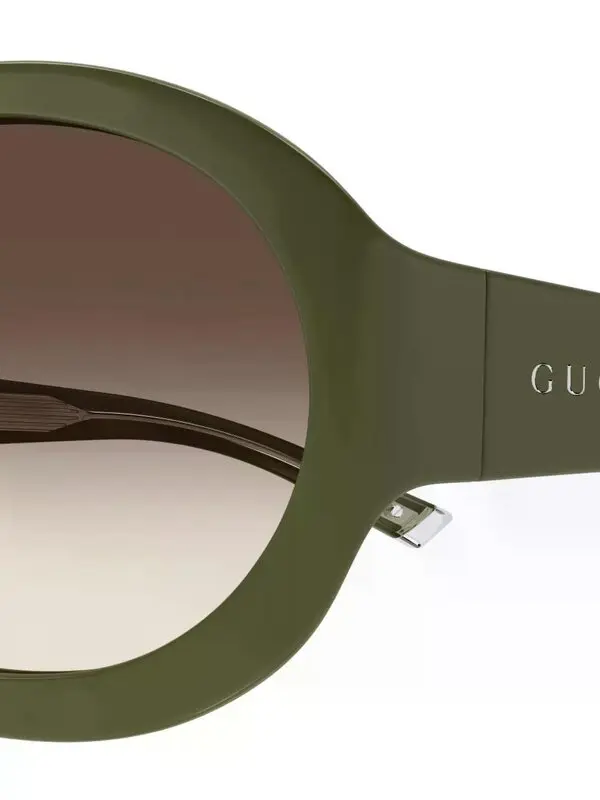 Gucci Gg2012s Oval-Frame Sunglasses - Green | Editorialist display picture 3