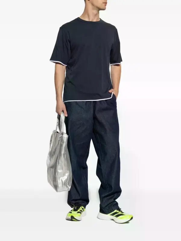Theory Contrasting-trim T-shirt - Blue