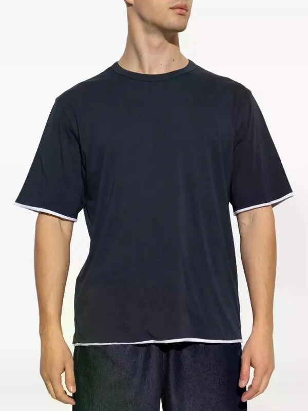 Theory Contrasting-trim T-shirt - Blue