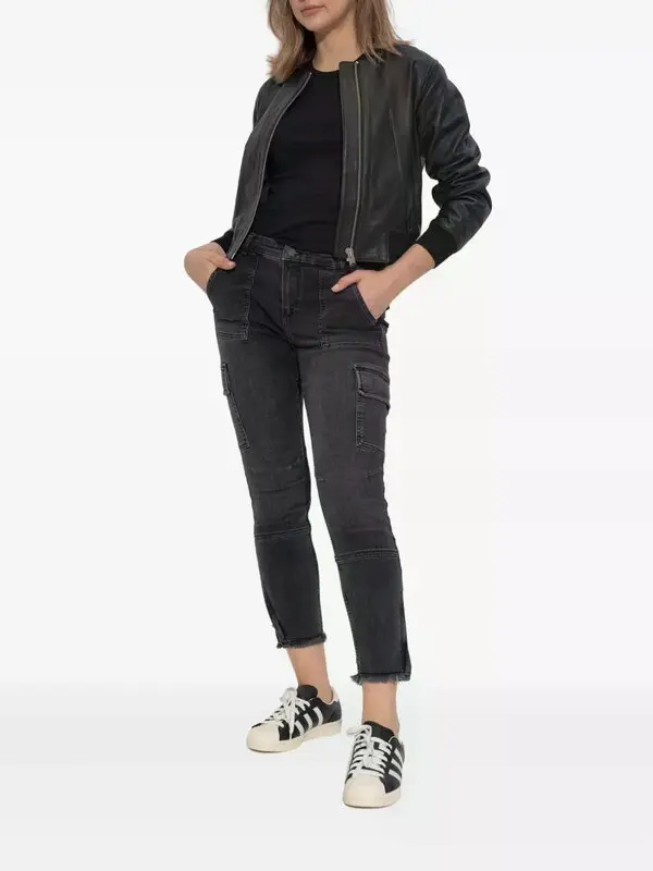 ALLSAINTS Zip-front Leather Bomber Jacket - Black