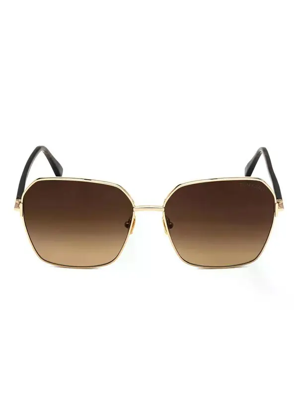TOM FORD Claudia Square-frame Sunglasses - Gold