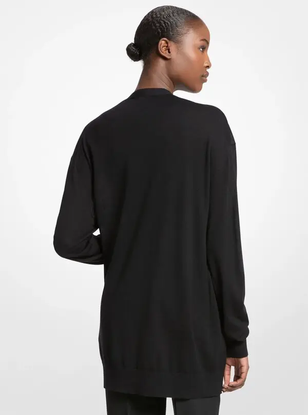 Michael Kors Oversized Cashmere Cardigan - Black