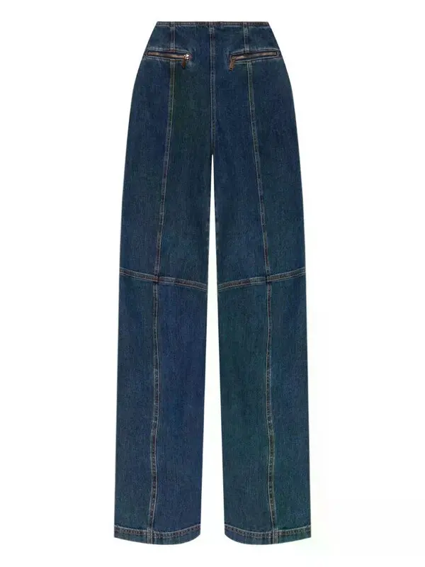 Etro Pegaso Motif Panelled Jeans