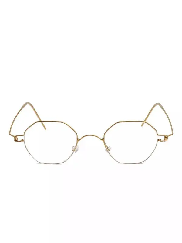 LINDBERG Geometric-frame Eyeglasses - Gold