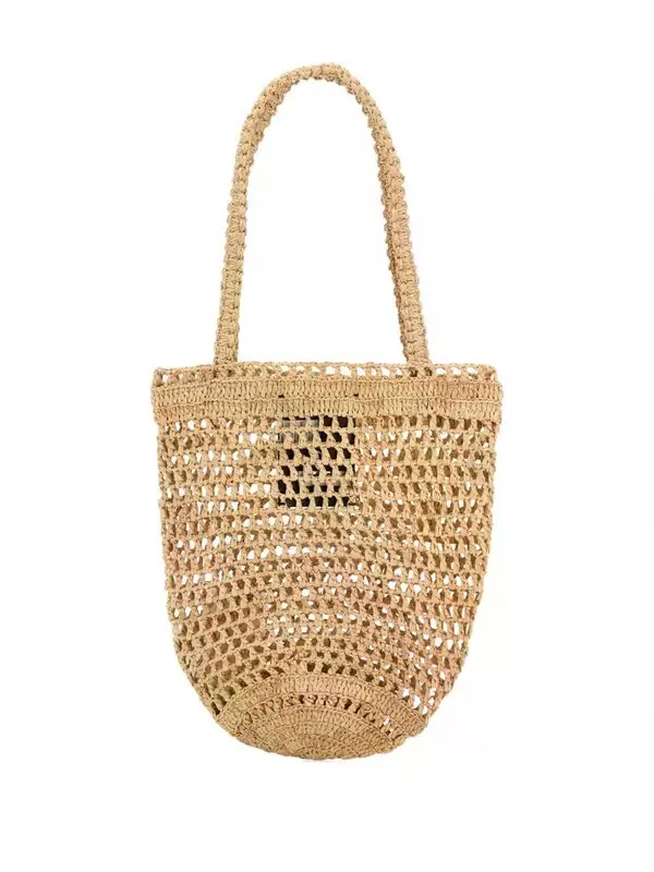 Chloé Raffia Crochet Tote Bag - Neutrals