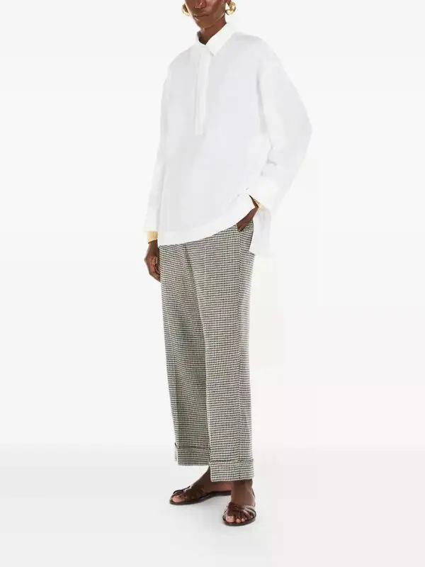 Max Mara Adelfi Checked Wide-leg Trousers