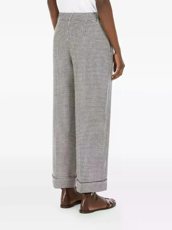 Max Mara Adelfi Checked Wide-leg Trousers