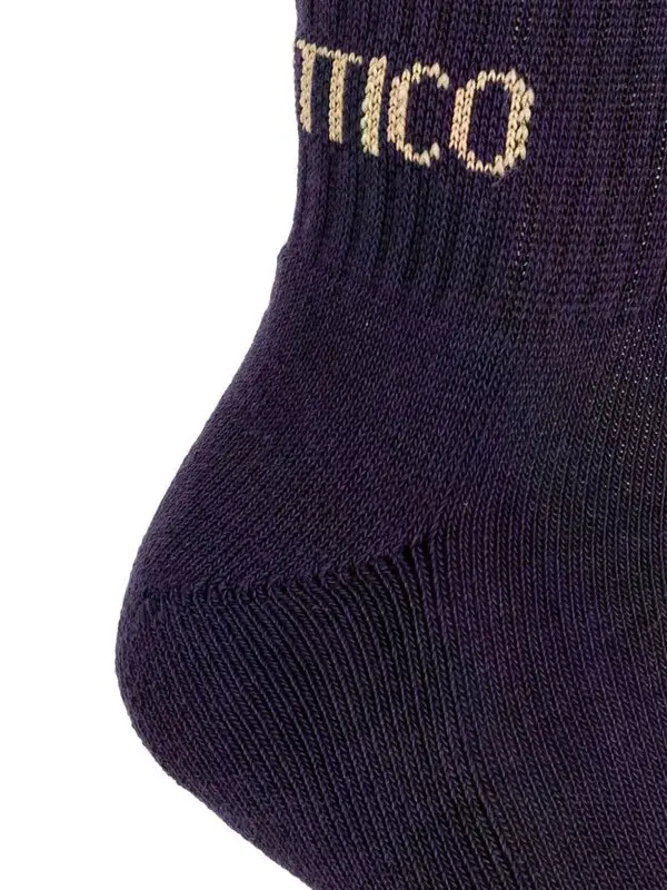 Attico Flag-logo Cotton Mid-calf Socks