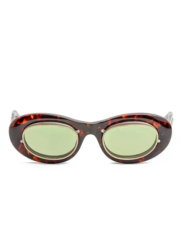 Matsuda Oval-frame Sunglasses - Brown