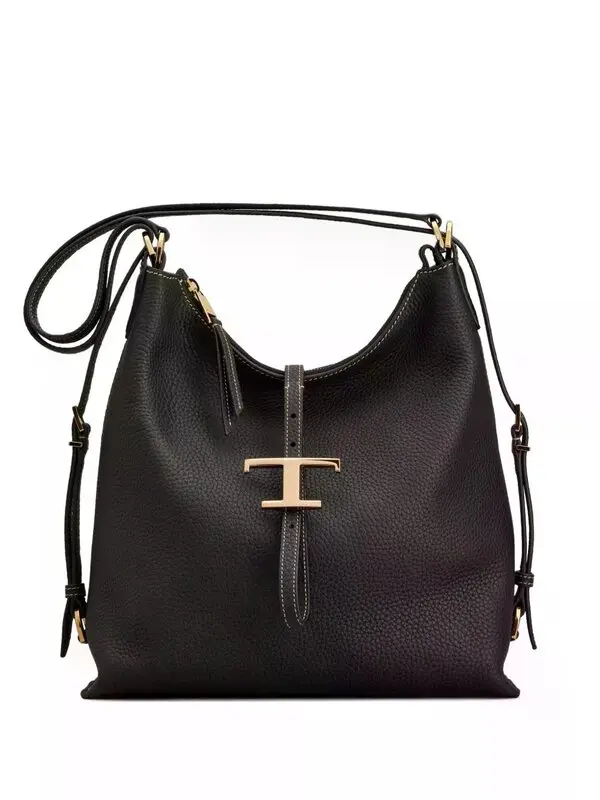 TOD'S Small T Timeless Shoulder Bag - Black