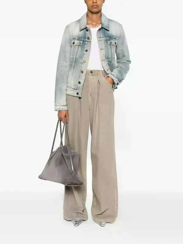 HAIKURE Pleated Wide-leg Jeans