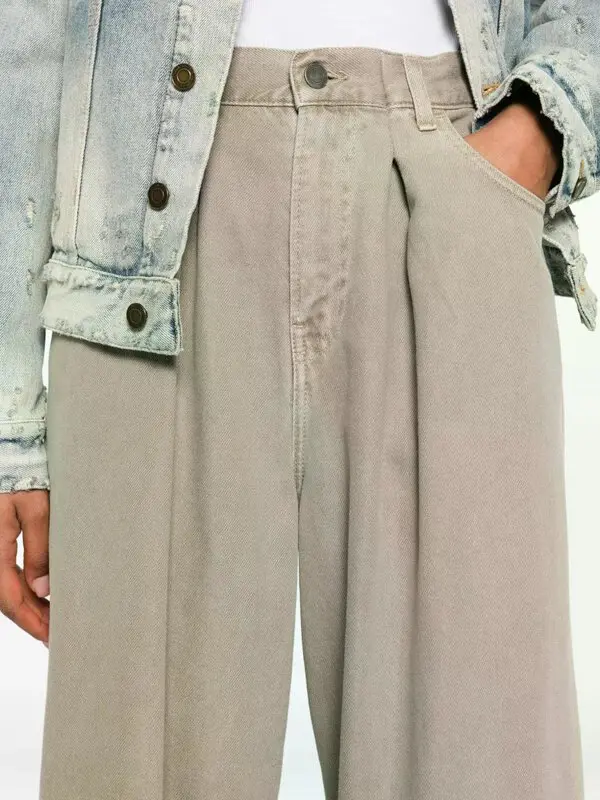 HAIKURE Pleated Wide-leg Jeans