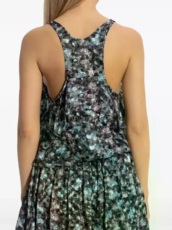 IRO PARIS Abstract-print Sleeveless Top