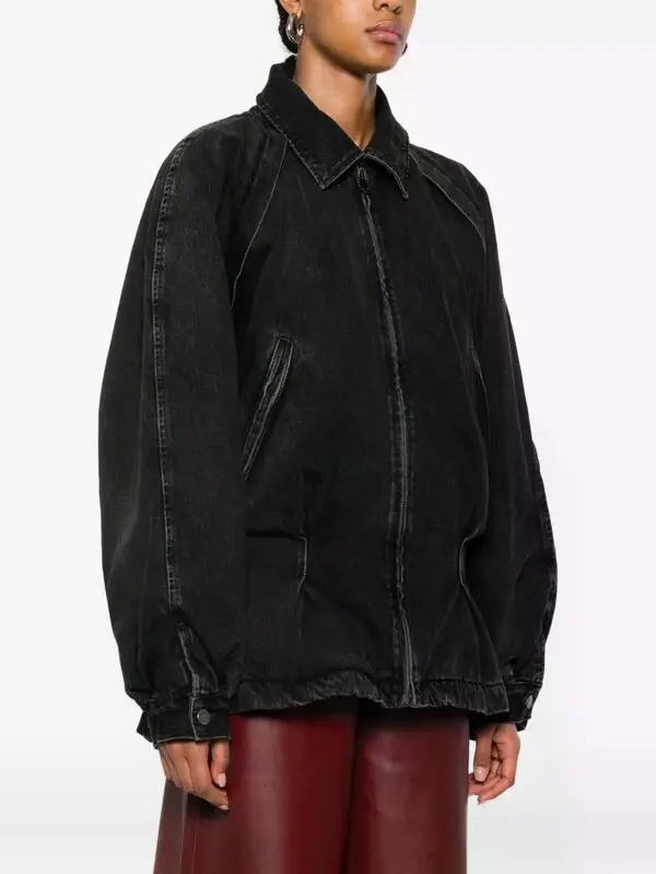 HAIKURE Zip-front Denim Jacket