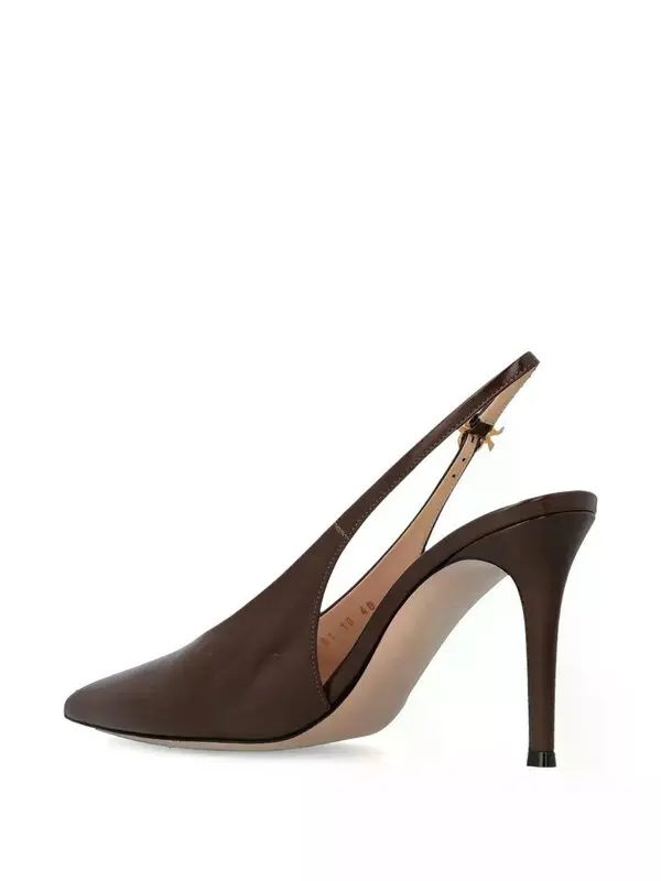 GIANVITO ROSSI 85mm Robbie Slingback Pumps - Brown