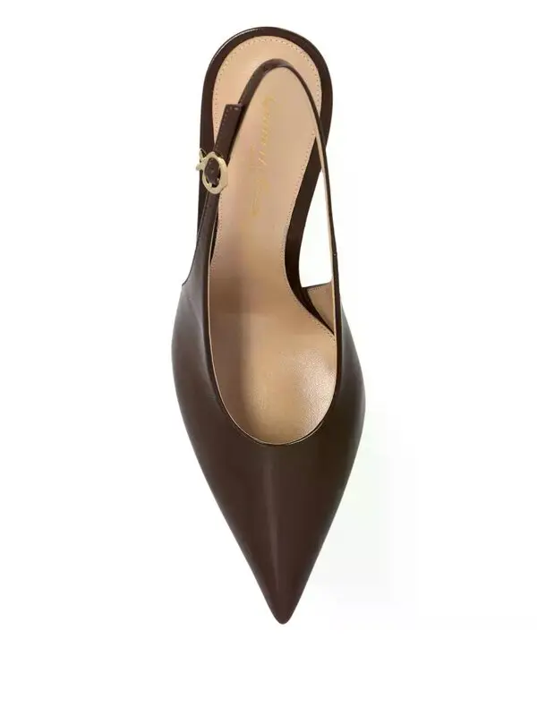 GIANVITO ROSSI 85mm Robbie Slingback Pumps - Brown