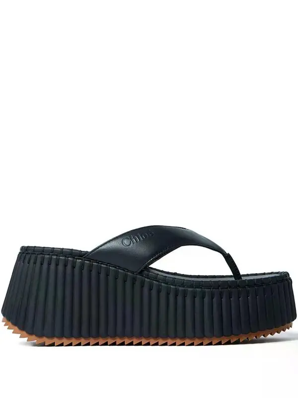 Chloé 80mm Platform Toe-post Sandals