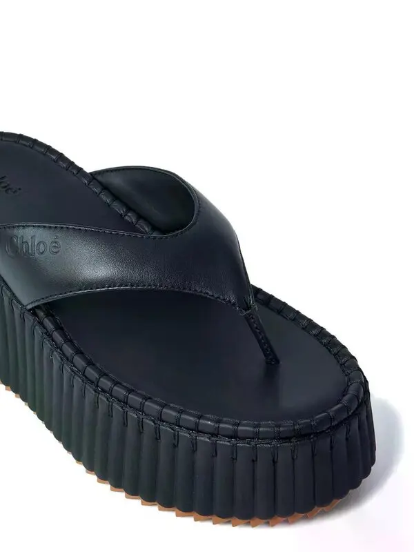 Chloé 80mm Platform Toe-post Sandals