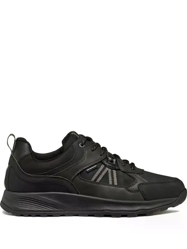 Geox Panelled Lace-up Sneakers With Striped Detail