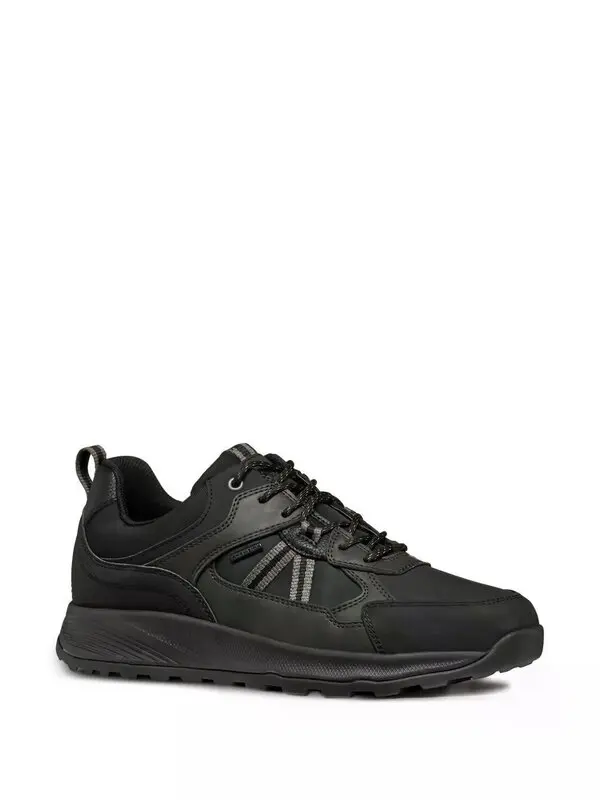 Geox Panelled Lace-up Sneakers With Striped Detail