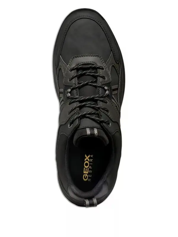 Geox Panelled Lace-up Sneakers With Striped Detail
