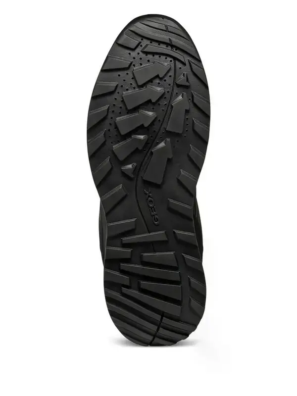 Geox Panelled Lace-up Sneakers With Striped Detail