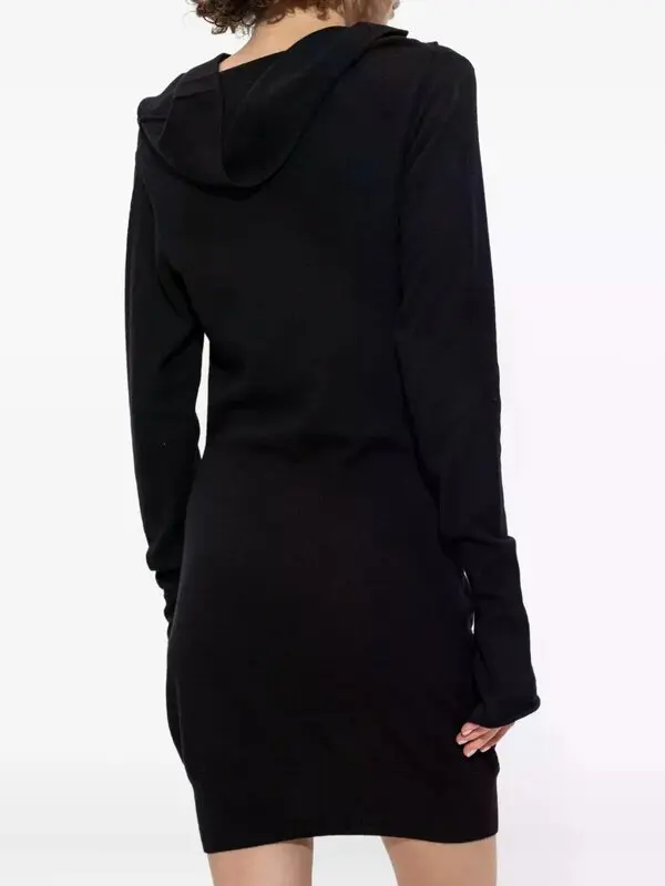 Attico Mock-neck Button-up Mini Dress