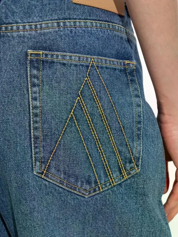 Attico High-waist Cropped Jeans - Blue