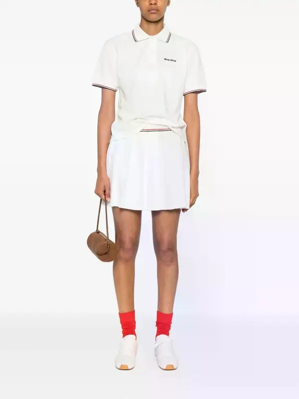 Miu Miu Cotton-blend Pleated Skirt