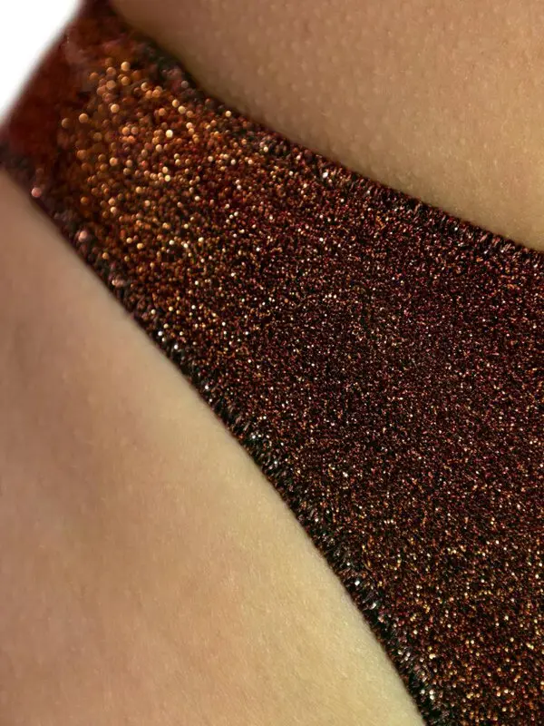 Oseree Glitter-detail Two-piece Bikini Set