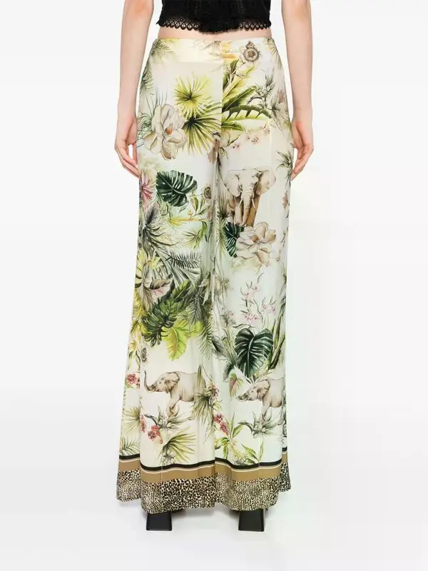 Elie Saab Savannah-print Chiffon Pants