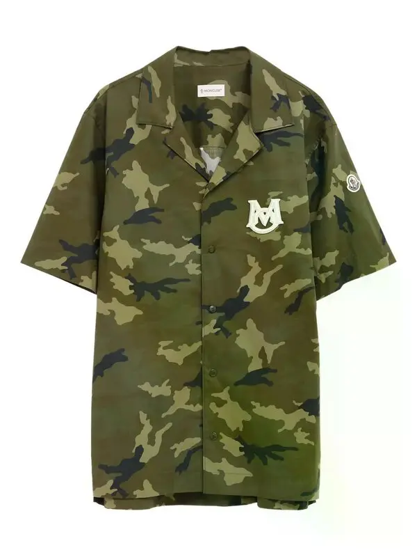 Moncler Logo-patch Camouflage Shirt
