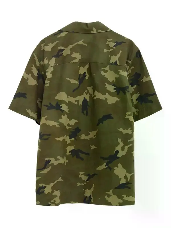 Moncler Logo-patch Camouflage Shirt