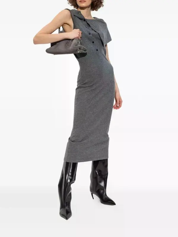 Attico Buttoned Midi Dress