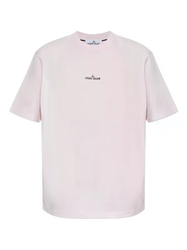 Stone Island Logo-print Cotton T-shirt - Pink