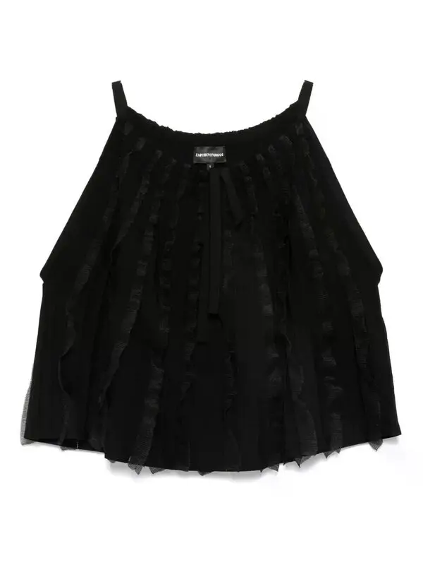Emporio Armani Ruffled Cropped Top