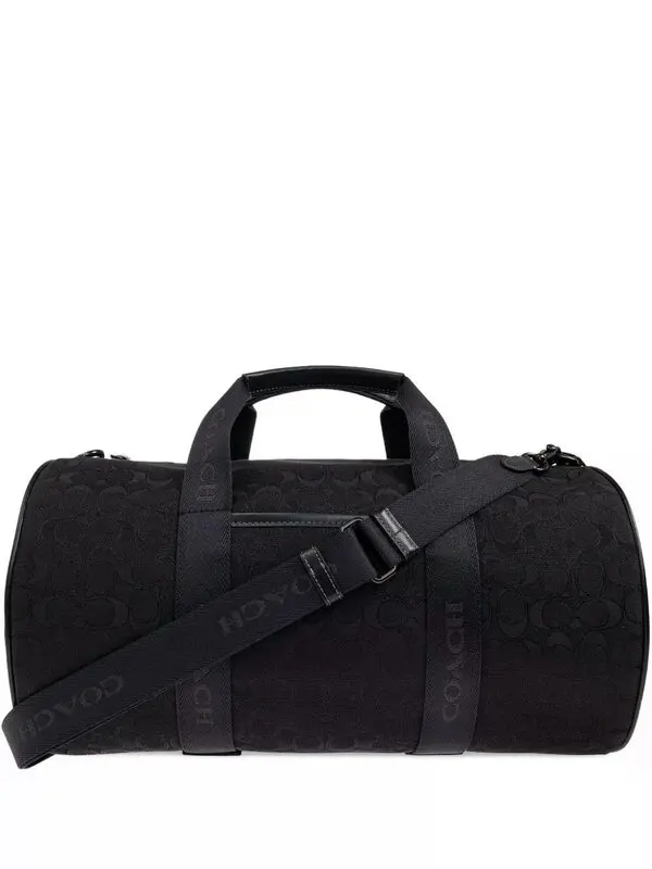 Coach Theo Monogram Cylindrical Holdall - Black