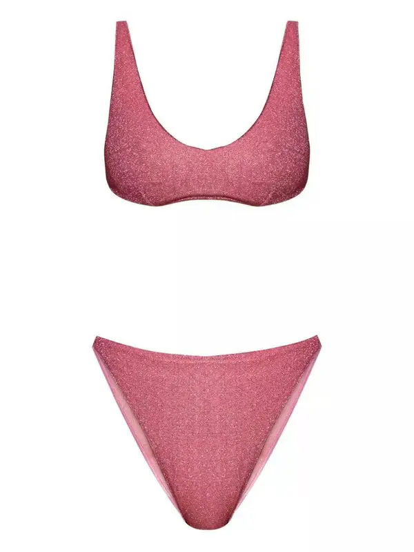 Oseree Scoop-neck Bikini - Pink