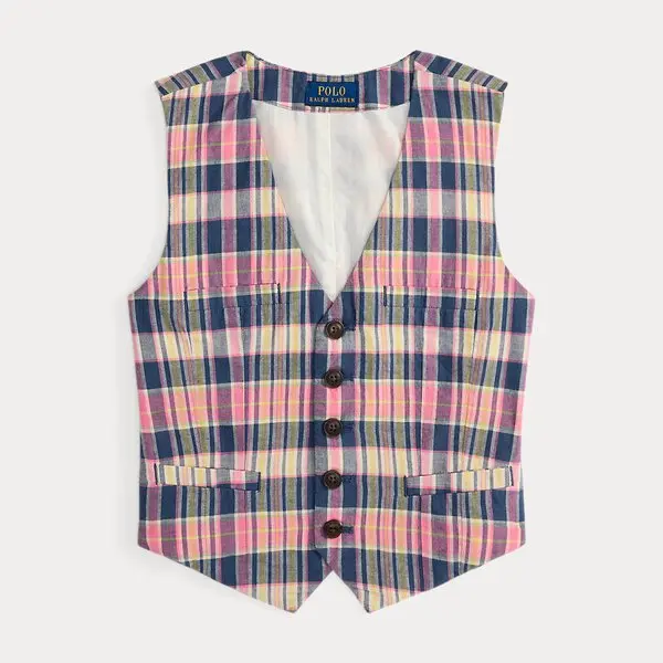 Ralph Lauren Plaid Cotton Vest