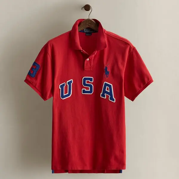 Ralph Lauren C. 2010 Usa Polo Shirt Size - Red