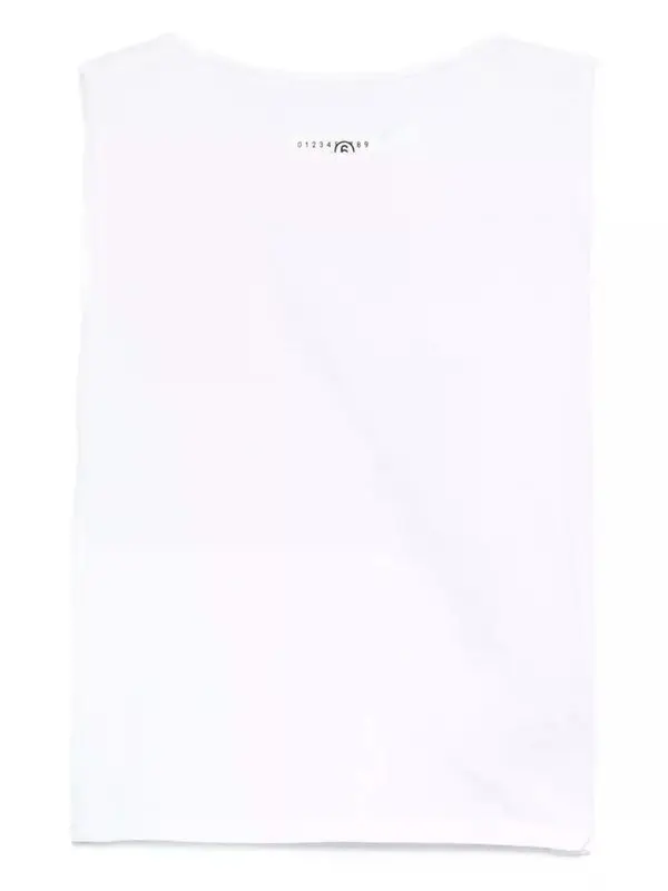 MAISON MARGIELA Sleeveless Cotton Top - White