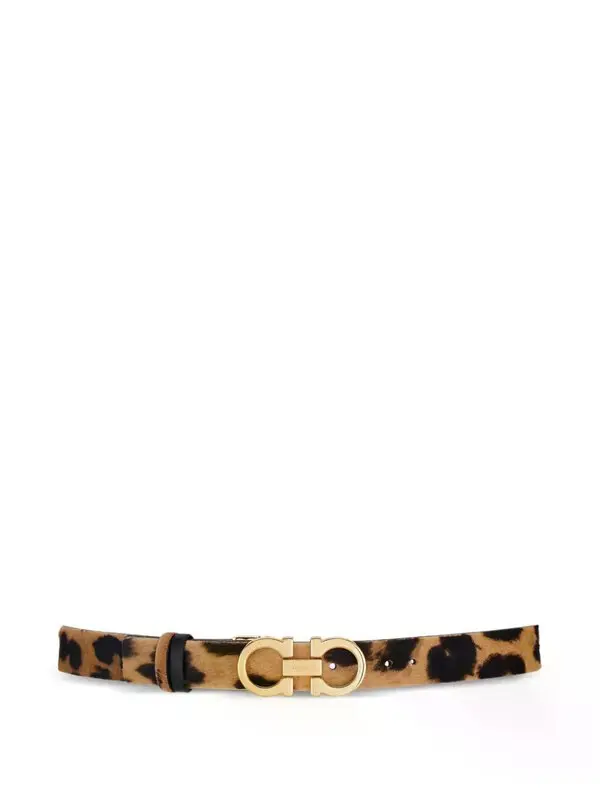 FERRAGAMO Adjustable Gancini Belt - Neutrals