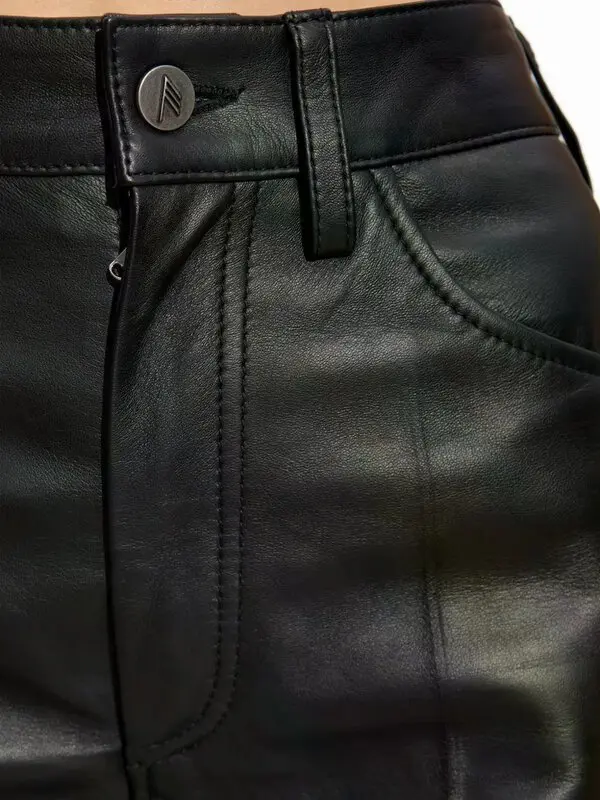 Attico Paneled Leather Trousers