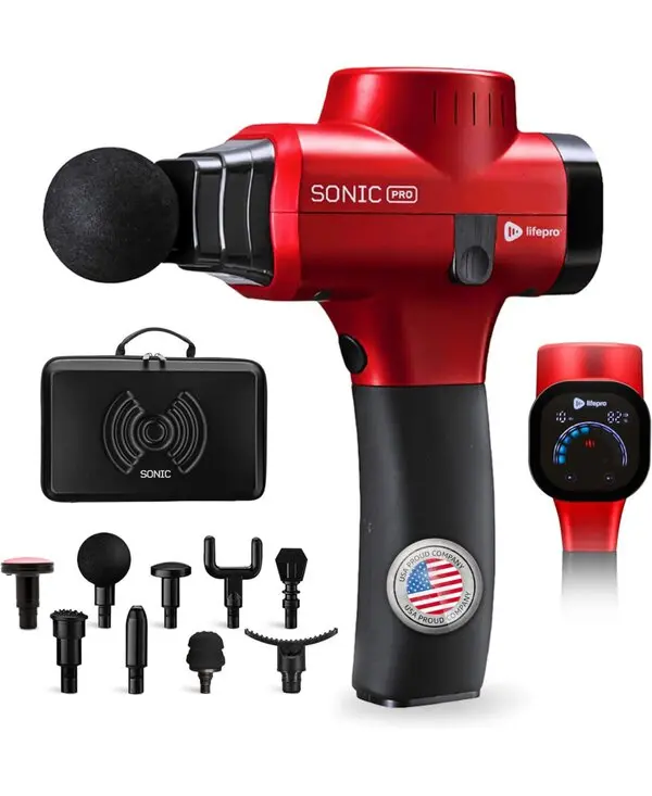 LIFEPRO Sonic Pro Percussion Massage Gun - Red