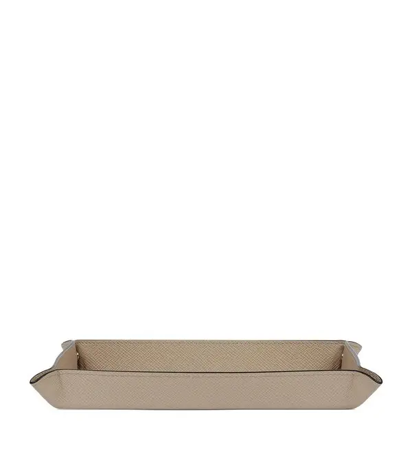 Smythson Small Panama Leather Rectangular Trinket Tray